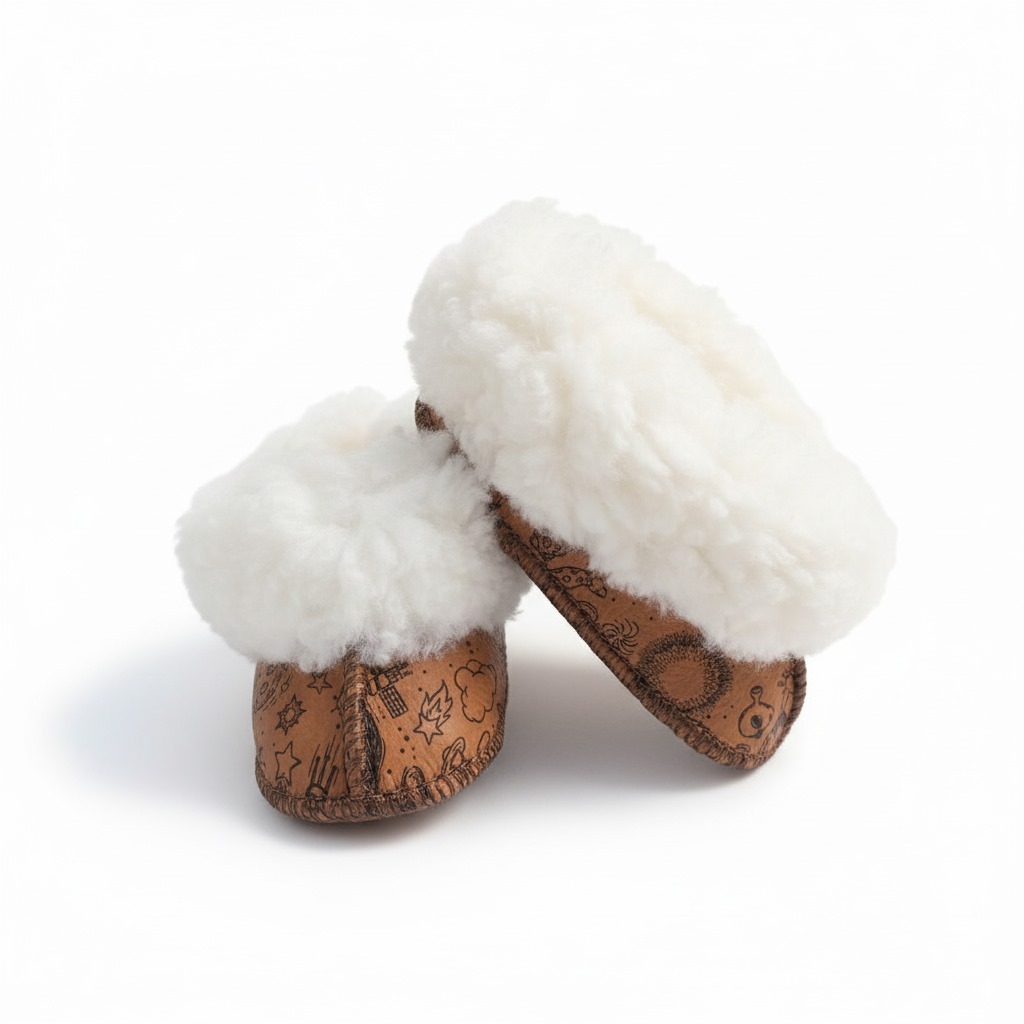 Kids Galaxy Sheepskin Slippers - South African Sheepskin Slippers